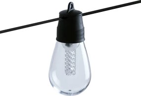 LED Stmívatelný solární řetěz 25xLED/1,5W/3,7/5V 2200 mAh 15 m IP65 černá + DO