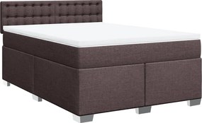 Box spring postel s matrací tmavě hnědá 140x200 cm textil 3288228