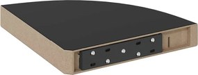 Plovoucí rohová police černá vysoký lesk 25 x 25 x 3,8 cm MDF 323889
