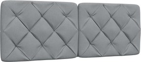 Rám postele bez matrace světle šedý 140 x 190 cm textil 3310594