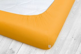 Jersey prostěradlo tmavě žluté na výšku matrace do 20 cm Velikost: 60 x 120