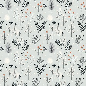 Flanelové povlečení FROST BOTANIC světle šedé Rozměr povlečení: 70 x 90 cm | 140 x 200 cm
