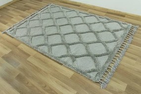Koberec Berber 6844l. 3D světle šedý