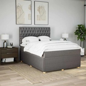 Box spring postel s matrací taupe 140x200 cm textil 3294390