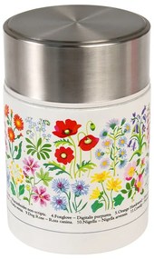 Krémová/ve stříbrné barvě termoska na jídlo/dětská 450 ml Wild Flowers – Rex London