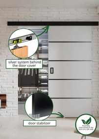 Posuvné dveře s krycí lištou WERDI PLUS 100 bílý