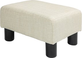 HOMCOM sedací puf 40×30×24 cm, do 110 kg, béžová