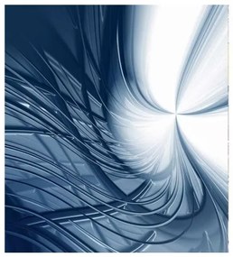 DIMEX | Vliesová fototapeta na zeď Abstraktní linky MS-3-0294 | 225 x 250 cm | modrá, bílá