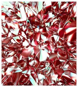 DIMEX | Vliesová fototapeta na zeď Červený krystal MS-3-0281 | 225 x 250 cm | červená, bílá
