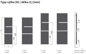 Isan Arte 1525 x 606 mm koupelnový radiátor bílý