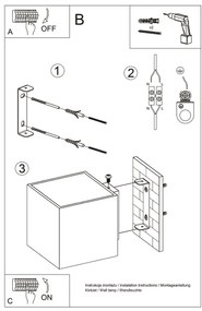 Sollux Sl.1183 - Nástěnné bodové svítidlo QUAD 1xG9/8W/230V zlatá