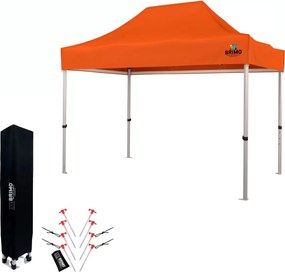 BRIMO Nůžkový párty stan EXCLUSIVE ALU 2x3 m bez stěn oranžový