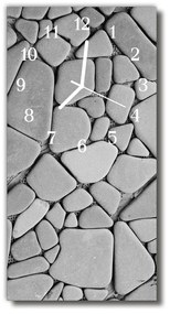 Skleněné hodiny vertikální Příroda Kameny šedé