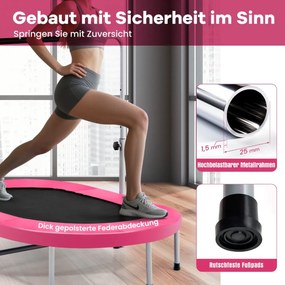 Costway 2 Lidová trampolína s výškově nastavitelným madlem mini trampolína 154 x
