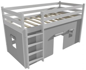 Patrová zvýšená postel GABRIELA "ZP 002" (Barva dřeva: barva bílá, Rozměr: 80 x 200 cm)