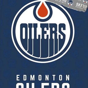 Hokejové ložní povlečení NHL Edmonton Oilers - motiv Shields - 100% bavlna renforcé - 70 x 90 cm + 140 x 200 cm
