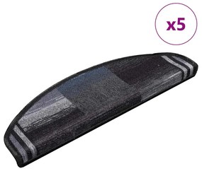 Nášlapy na schody samolepicí 5 ks 65x21x4 cm černošedé 149834