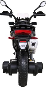 Ramiz Dětská motorka na baterie BMW F850 GS žlutá + pomocná kolečka + audio LED + pomalý start + EVA