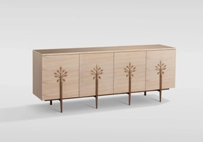 Komoda Stilig ST307 180 cm dub bílý/zlatá