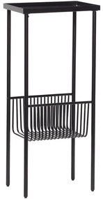 OnaDnes -20% Černý kovový odkládací stolek Hübsch Eyrie 43x30 cm