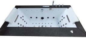 NIKIDO HydroMasážní vana BOSTON 180x100x73 s ohřívačem (celá černá deska)