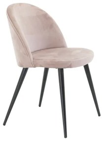 Velvet židle růžová