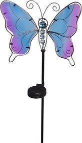 LED zápich Motýl – modrofialový 106 cm