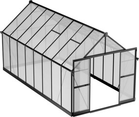 Skleník 240 x 244 x 488 cm, zesílená konstrukce, polykarbonát 6 mm