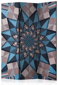 Paraván - Star Mandala (Brown-Blue) [Room Dividers]