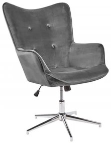 Otočná stolička Lounger šedý zamat