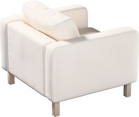 Potah na křeslo IKEA Karlstad, krátký barva béžová látka pletený vzor