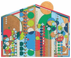 Galison Fóliové tvarované puzzle Nástěnná malba 750 dílků