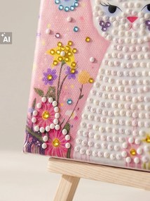 Sinsay - Kreativní sada na zdobení obrázku kočky kamínky - vícebarevná