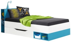 Dětská postel Moli 90x200cm - Bílý lux/žlutá