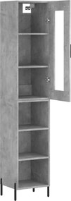 Skříň highboard betonově šedá 34,5x34x180 cm kompozitní dřevo 3199373
