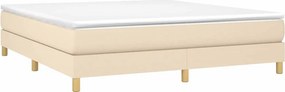 Box spring postel s matrací krémová 180x200 cm textil 3144196