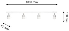LED Bodové svítidlo TUBSSON 4xGU10/4,8W/230V bílá/lesklý chrom