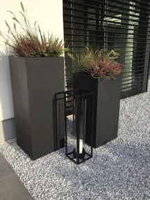Květináč BLOCK, sklolaminát, výška 80 cm, antracit