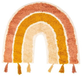 sass & belle Bavlněný kobereček Earth Rainbow, oranžová barva, krémová barva, textil