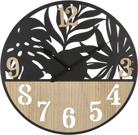 Nástěnné hodiny Palm 60 cm hnědé/černé