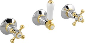 Sapho Reitano Rubinetteria Antea - Sprchová baterie pod omítku pro 2 spotřebiče, chrom/zlato SET305-102