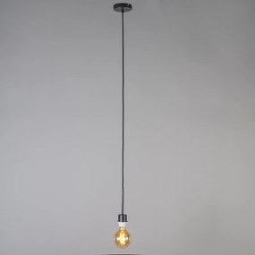 Moderní závěsná lampa černá s odstínem 45 cm taupe - Combi 1