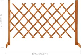 vidaXL Zahradní trelážový plot 120 x 90 cm masivní jedle [314824] Barva: Šedá