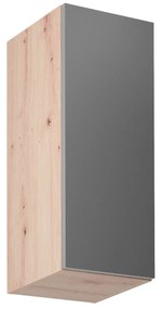 Horní kuchyňská skříňka LANGEN 30 cm; šedá / dub artisan