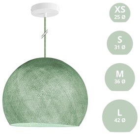 creative cables Závěsná lampa se stínidlem kupole z PE vlákna, polyester Barva: Petrolejová, Průměr: M - Ø 35 Cm
