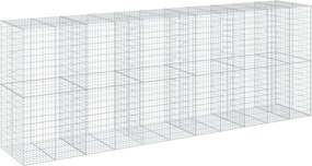 Gabionový koš s víkem 550 x 100 x 200 cm pozinkované železo 3295234