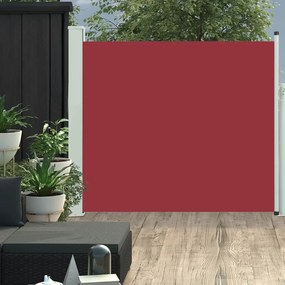 vidaXL Marketos Zatahovací boční markýza / zástěna na terasu 100x300 cm červená