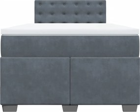 Box spring postel s matrací tmavě šedý 120x190 cm samet 3288571