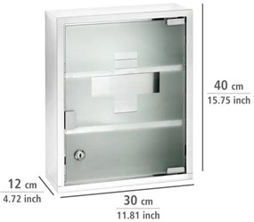 WENKO 22924100 - Lékarnička 30x40 cm nerez/stříbrná