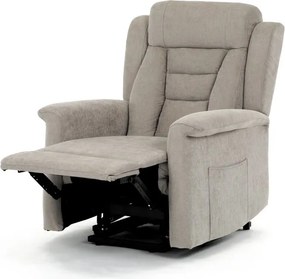 Relaxační křeslo ELECTRO s lanýžovým čalouněním a 2 motory Autronic